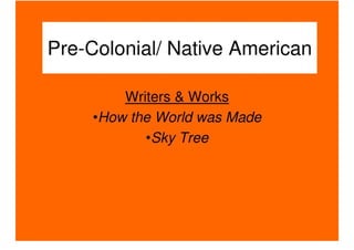 PERIODS OF AMERICAN LITERATURE | PDF