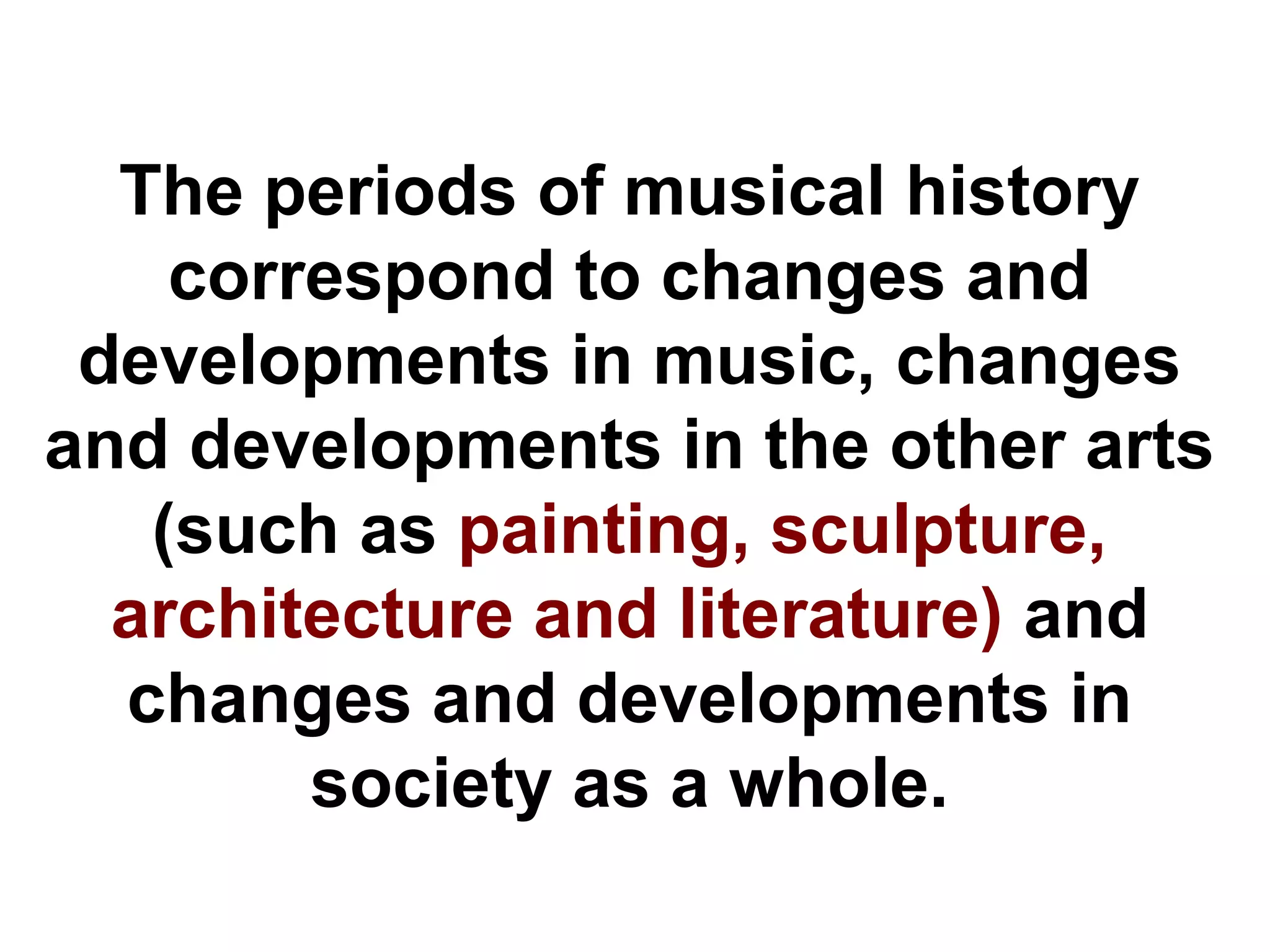 Periods of Western Musical History | PPT