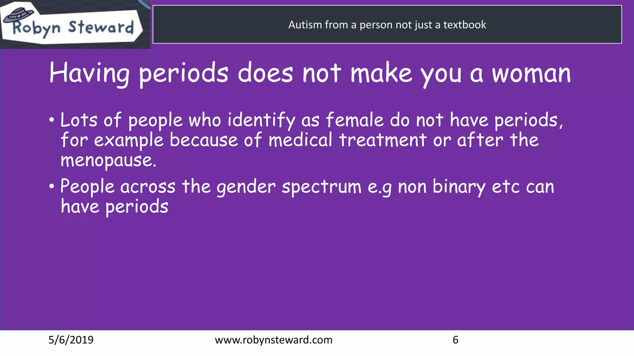 Top Tips for managing periods if your Autistic | PPT