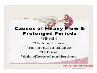 Period Talk With Bosede | PDF
