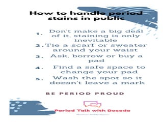 Period Talk With Bosede | PDF