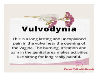 Period Talk With Bosede | PDF
