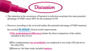Full Mouth Disinfection Versus Scaling and Root Planing per Quadrant in ...