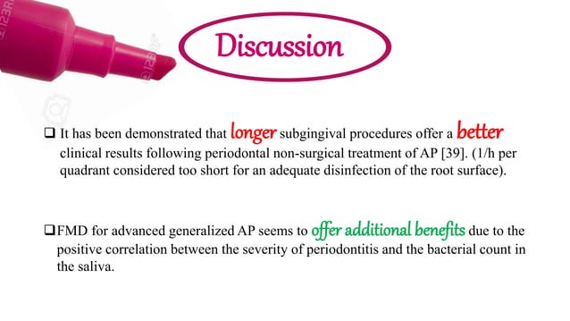 Full Mouth Disinfection Versus Scaling and Root Planing per Quadrant in ...