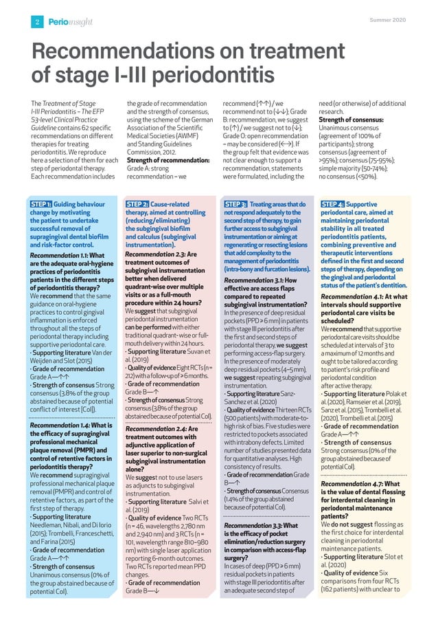 EFP treatment guidelines for periodontal treatment | PDF | Dental ...