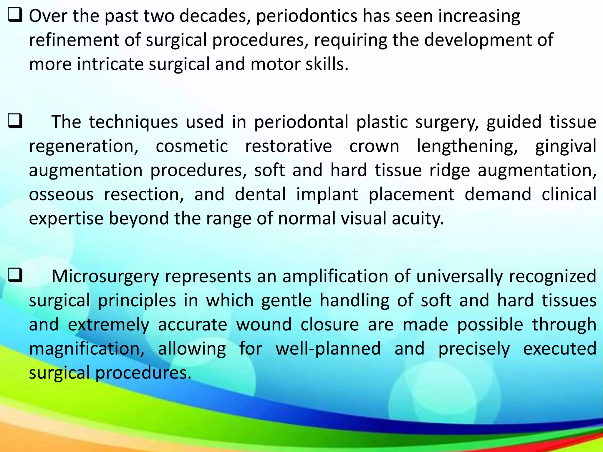 "PERIODONTAL - MICROSURGERY" | PPTX