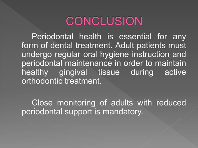 PERIO – ORTHO RELATIONSHIP.pptx | Oral care | Personal Care