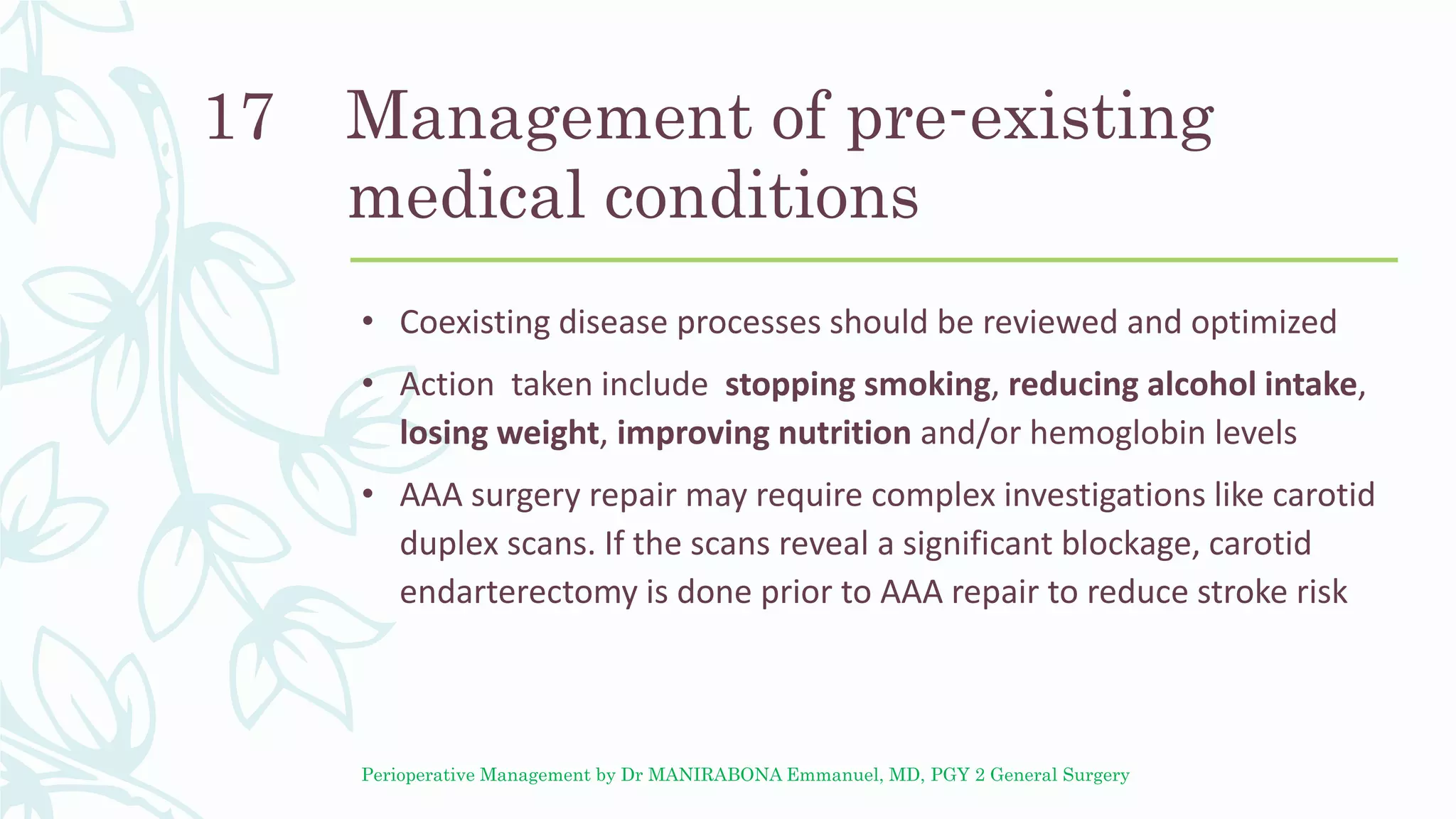Perioperative Management | PPTX