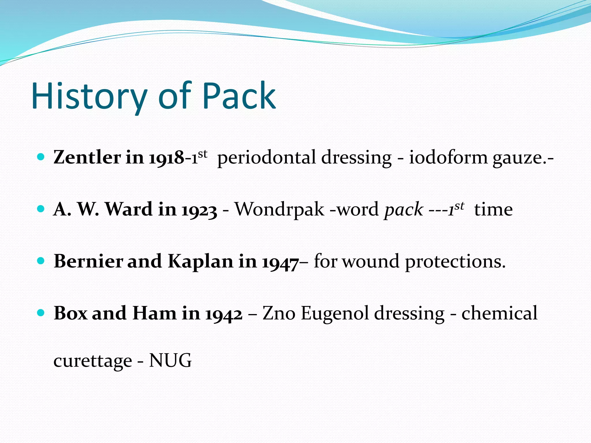 Periodontal pack | PPTX