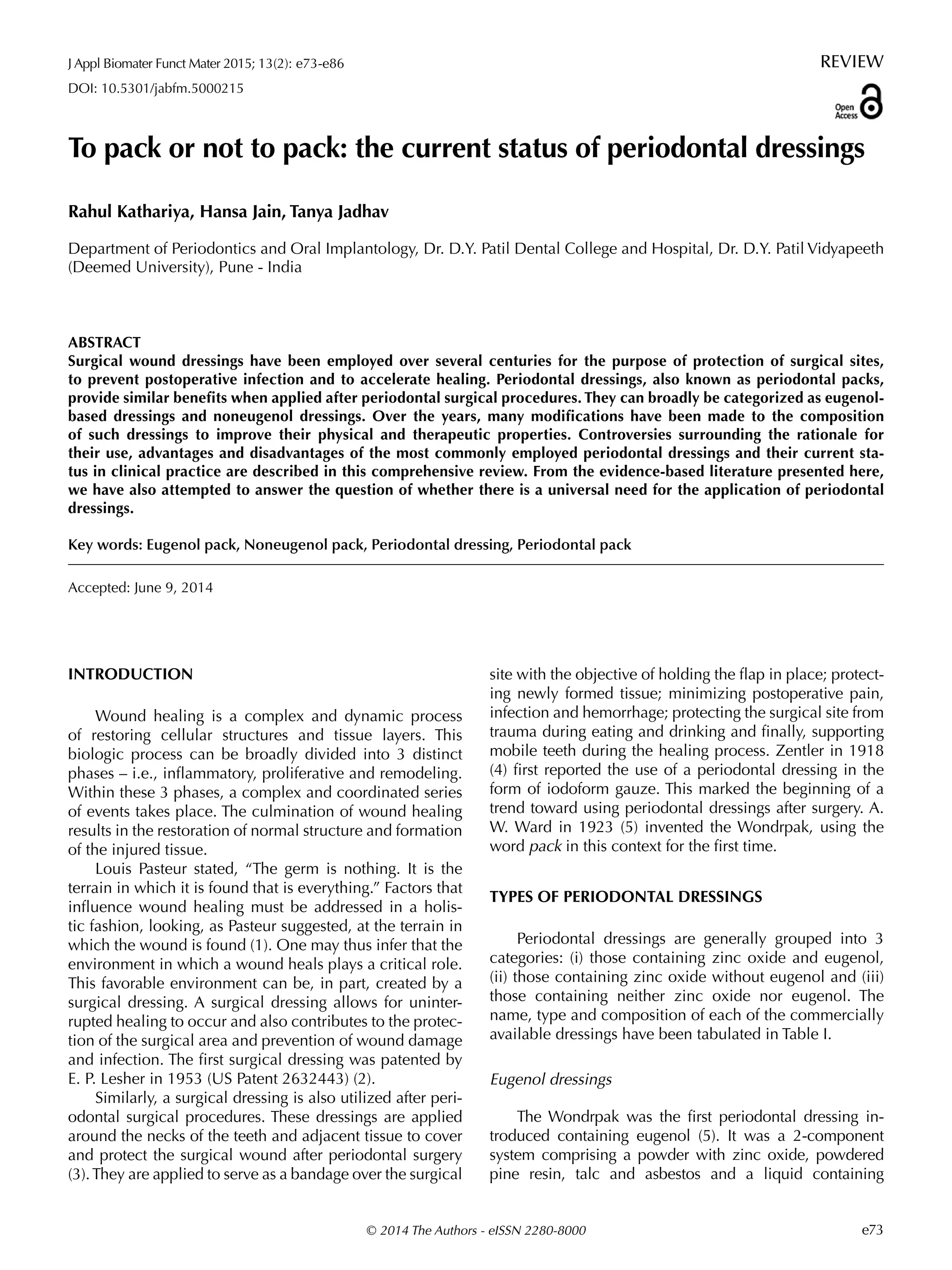 Perio packs | PDF | Oral care | Personal Care