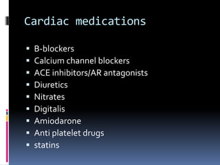 Cardiac Drips For Dummies