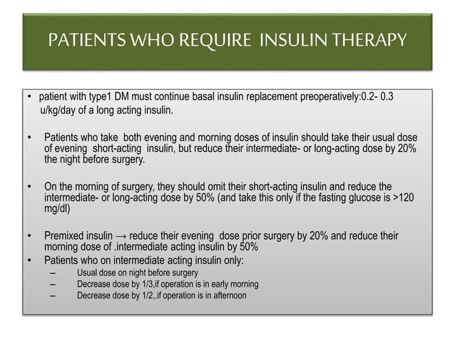 Perioperative Management of Diabetes Mellitus | PPTX | Diabetes ...