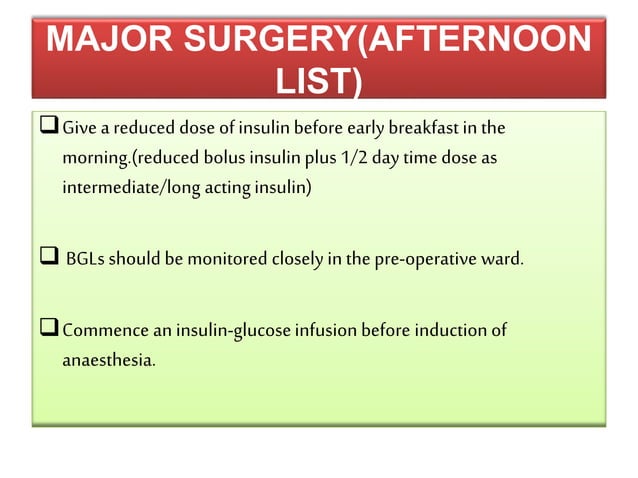 Perioperative Management of Diabetes Mellitus | PPTX | Diabetes ...