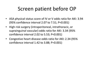 Perioperative acute kidney injury case presentation | PPTX
