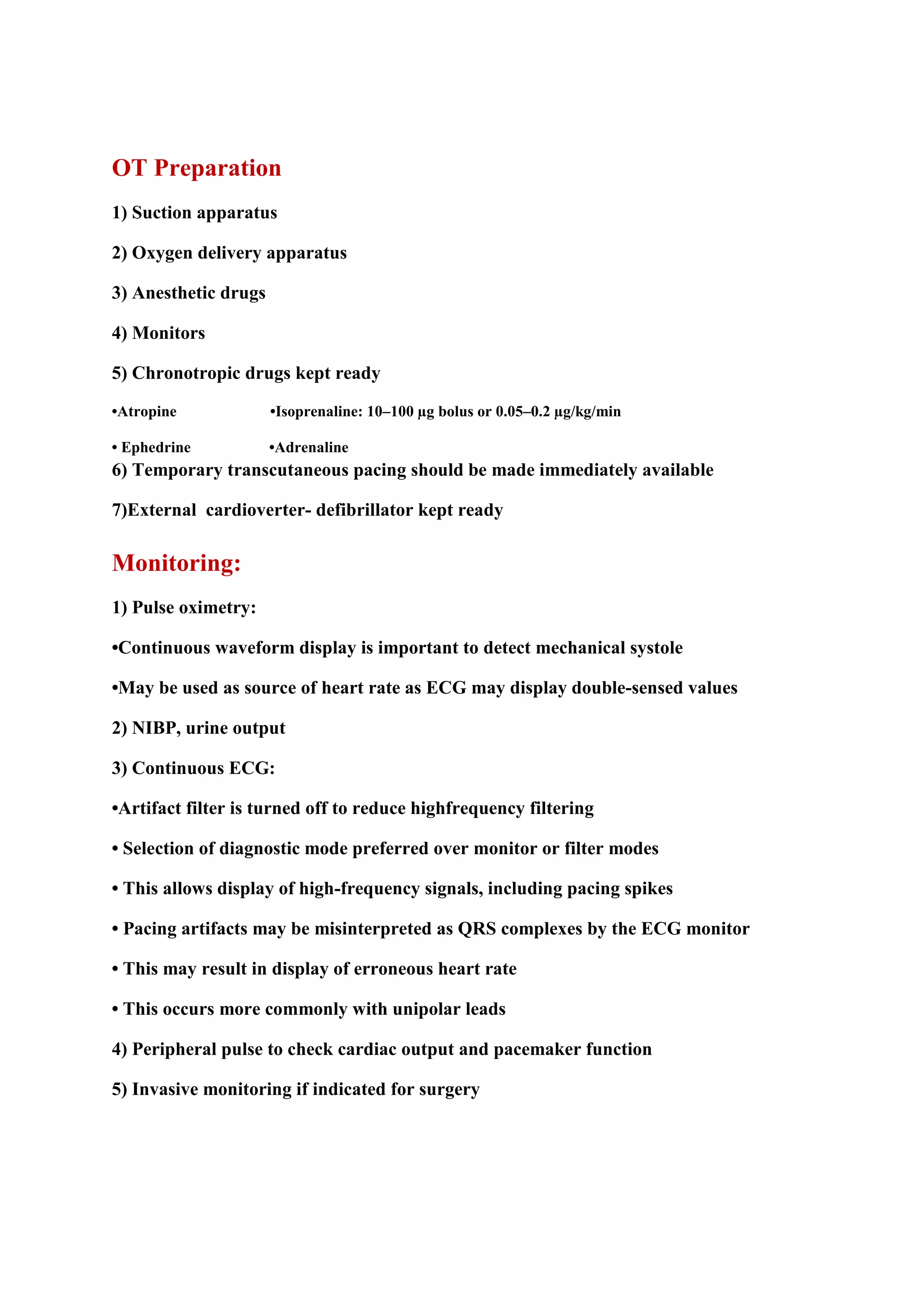 Perioperative anaesthetic management of a patient with an implanted ...