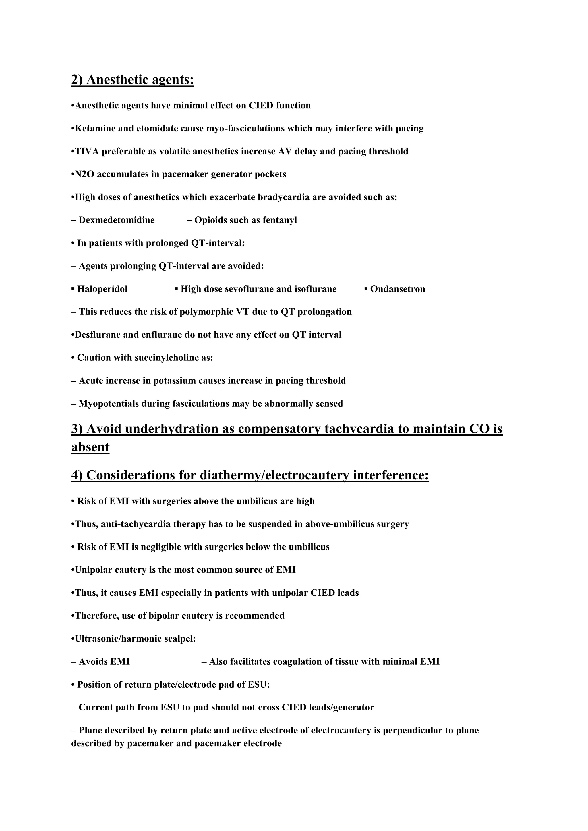 Perioperative anaesthetic management of a patient with an implanted ...