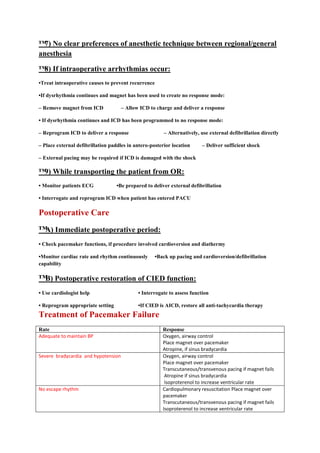 Perioperative anaesthetic management of a patient with an implanted ...