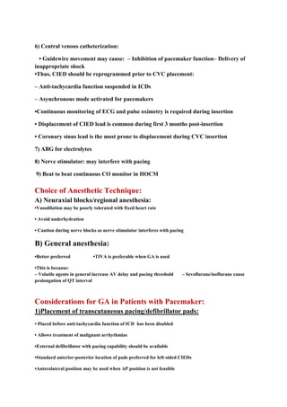 Perioperative anaesthetic management of a patient with an implanted ...