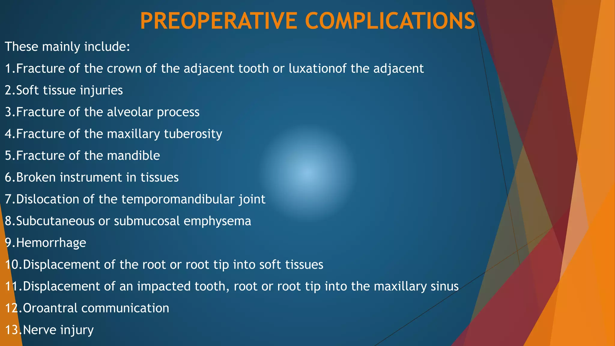 complication of extraction | PPTX