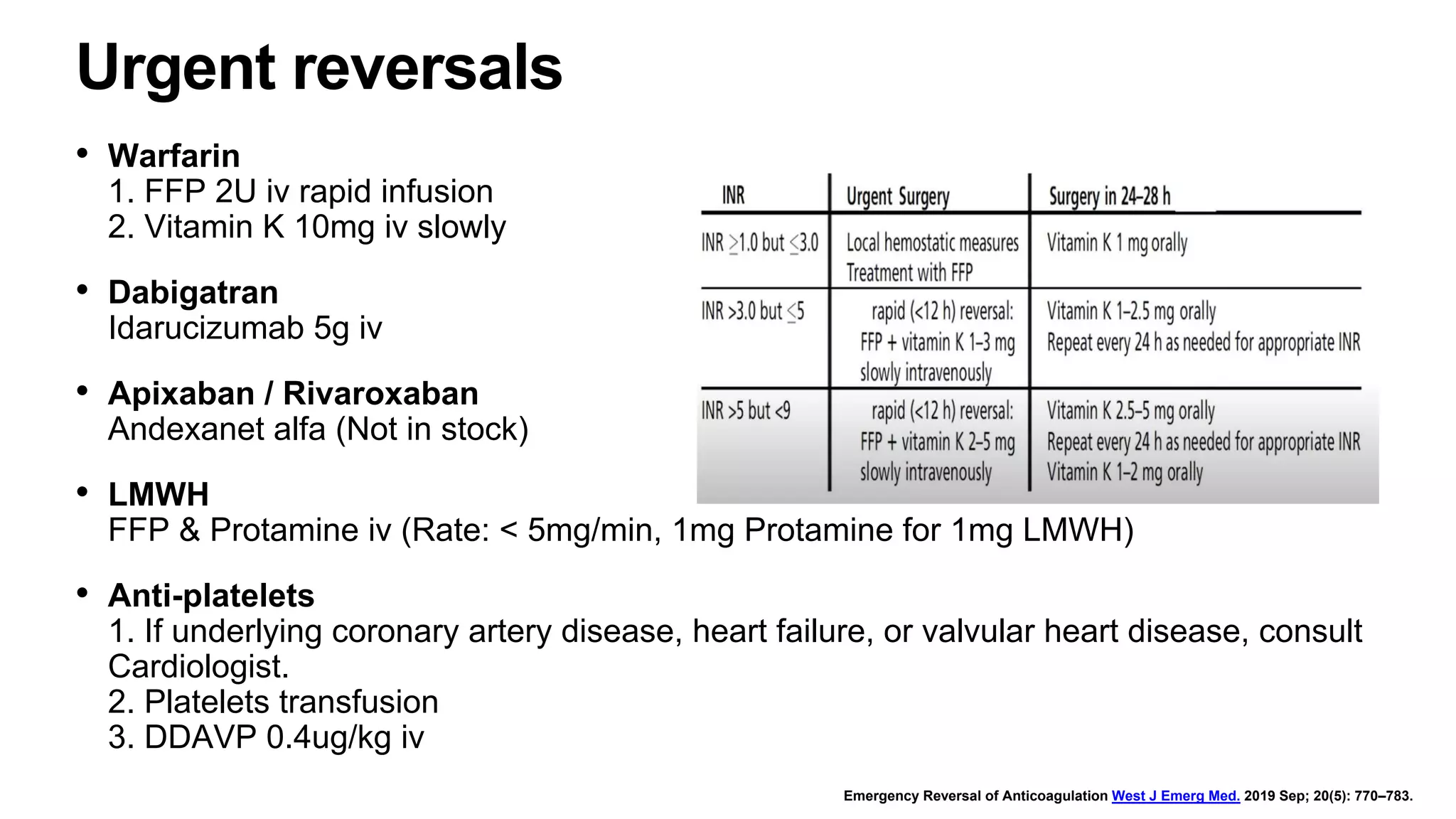 Perioperative anticoagulant management | PPTX