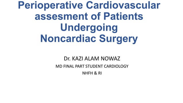 Perioperative cardiovascular assessment of patients undergoing ...