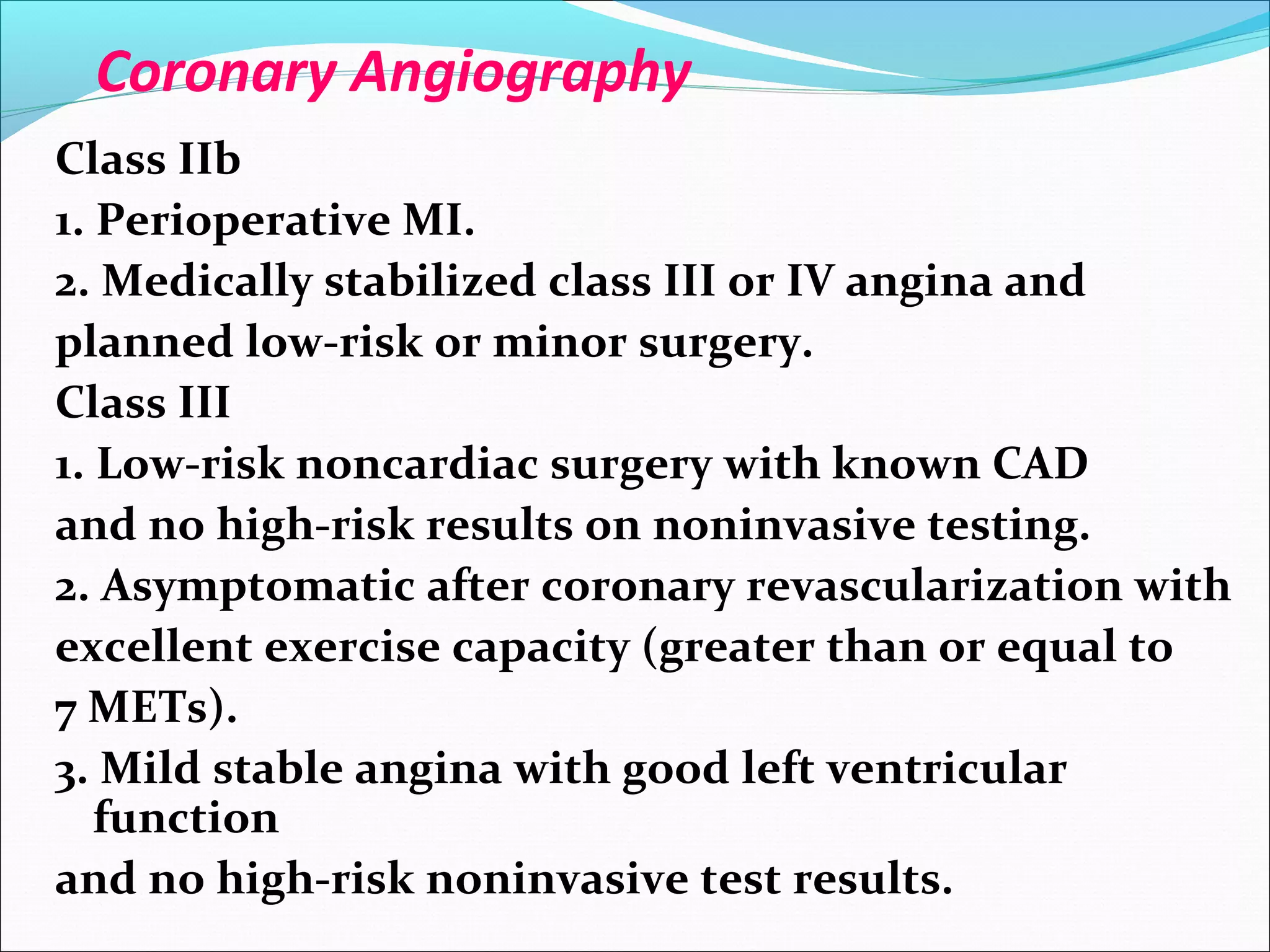Perioperative cardiovascular evaluation for non cardiac surgery | PPT