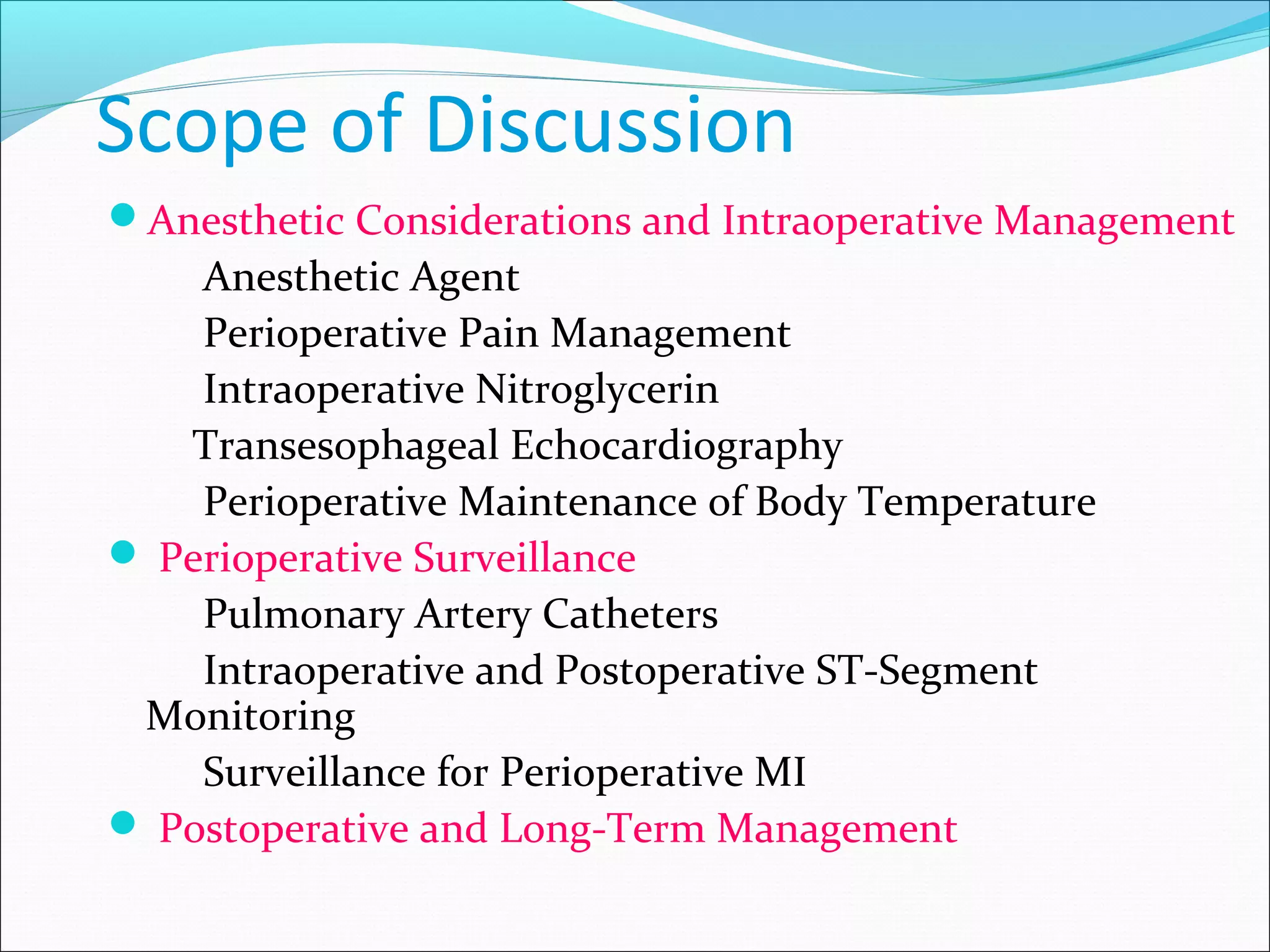 Perioperative cardiovascular evaluation for non cardiac surgery | PPT