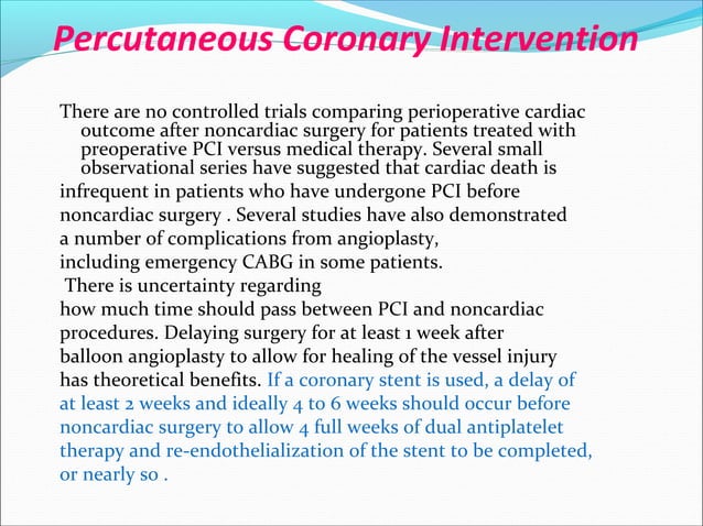 Perioperative cardiovascular evaluation for non cardiac surgery | PPT ...