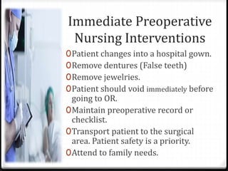 Perioperative care , perioperative nursing care | PPTX
