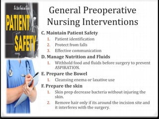 Perioperative care , perioperative nursing care | PPTX