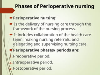 Perioperative care pre intra post operation | PPT