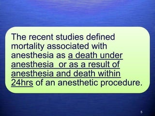 Perioperative death/safe anesthesia practice | PPTX