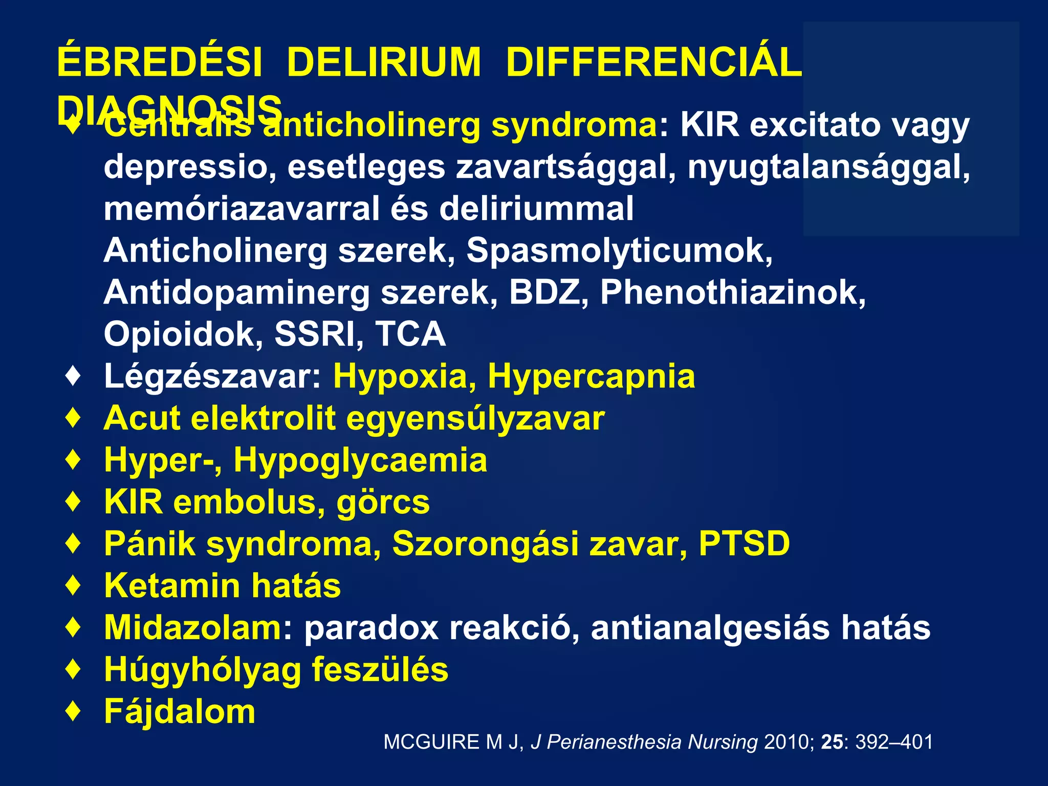 Perioperative Delirium | PPT