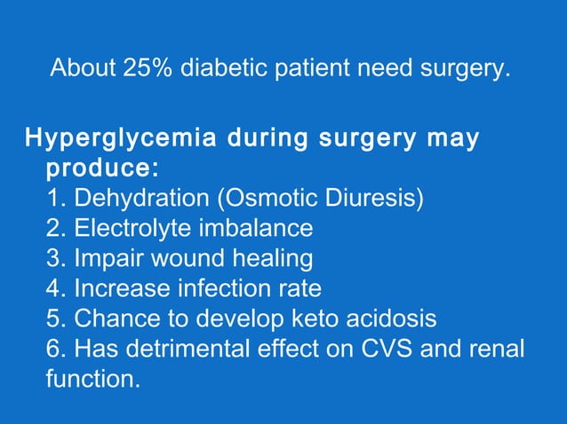 Perioperative diabetes management by Dr Shahjada Selim | PPT ...