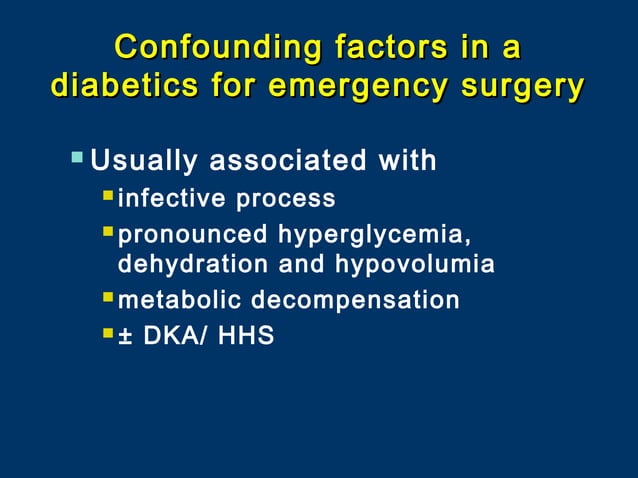 Perioperative diabetes management by Dr Shahjada Selim | PPT ...