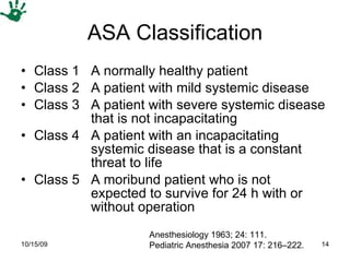 Perioperative Evaluation and Treatment In Pediatrics | PPT
