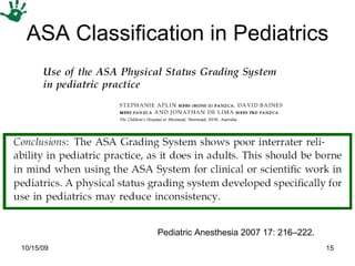 Perioperative Evaluation and Treatment In Pediatrics | PPT
