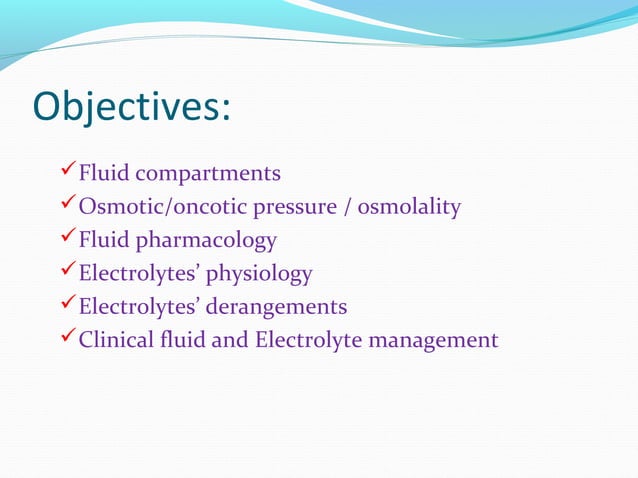 Perioperative fluid and electrolytes - part 1 | PPT | Physics | Science