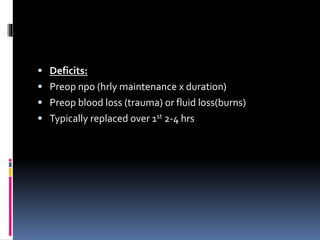 Perioperative fluid management | PPTX
