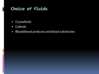 Perioperative fluid management | PPTX