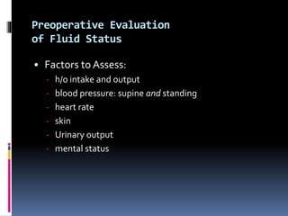 Perioperative fluid management | PPTX
