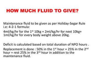 PERIOPERATIVE FLUID MANAGEMENT Anaesthesiology | PPTX