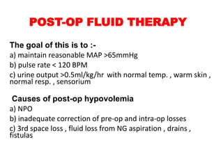 PERIOPERATIVE FLUID MANAGEMENT Anaesthesiology | PPTX