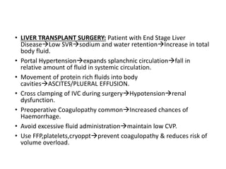 PERIOPERATIVE FLUID MANAGEMENT Anaesthesiology | PPTX