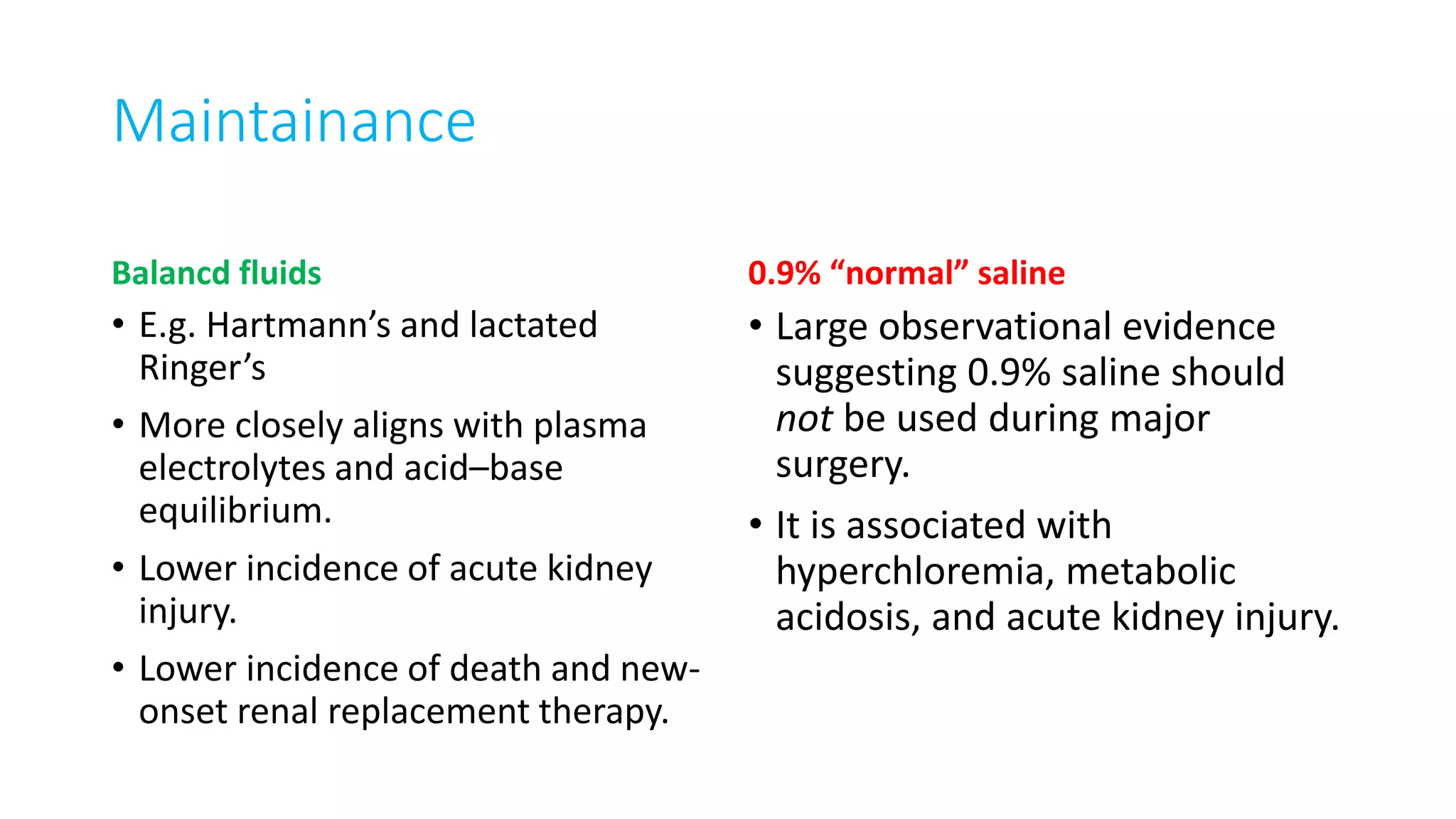 Perioperative fluid therapy for major surgery | PPSX