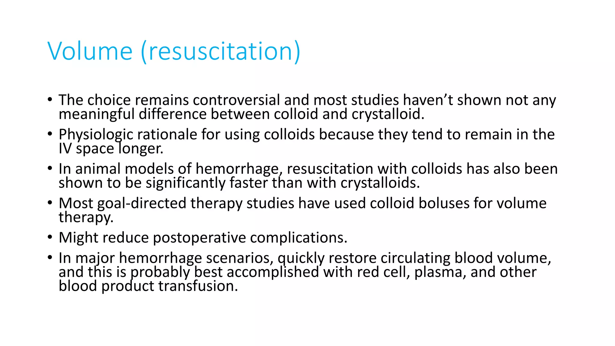 Perioperative fluid therapy for major surgery | PPSX