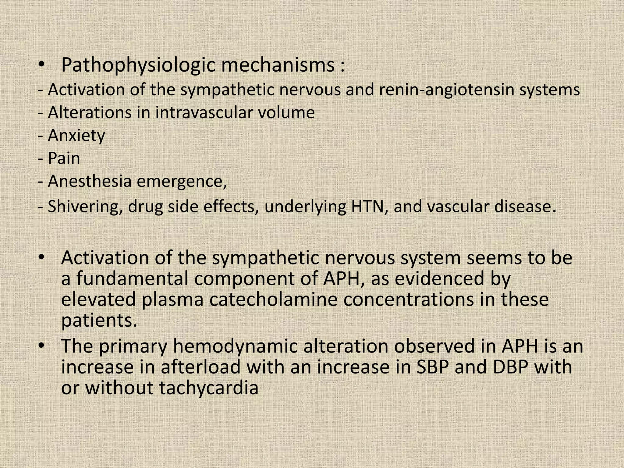 Perioperative hypertension- Definition, management | PPTX