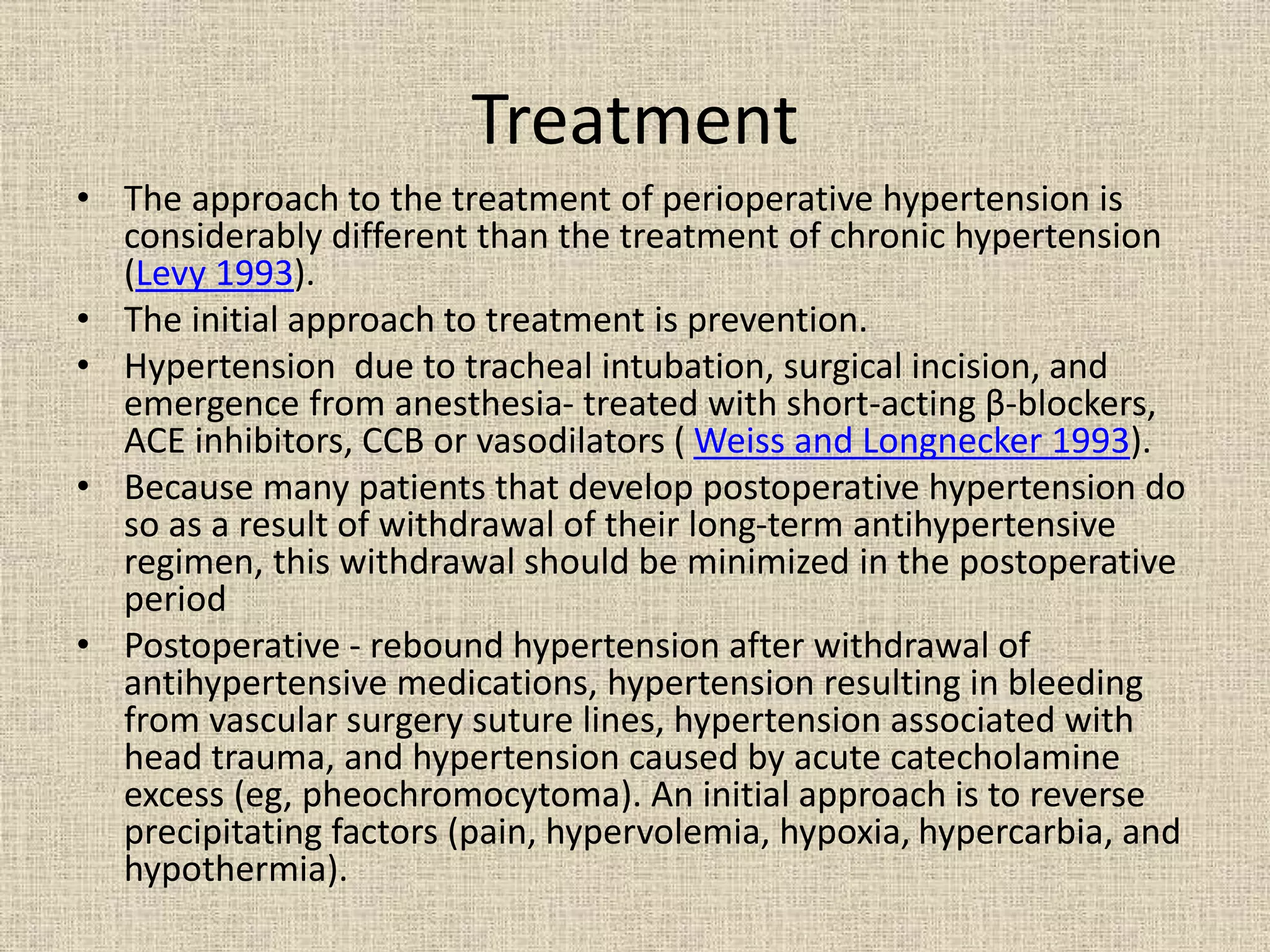 Perioperative hypertension- Definition, management | PPTX