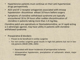 Perioperative hypertension- Definition, management | PPTX