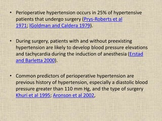 Perioperative hypertension- Definition, management | PPTX